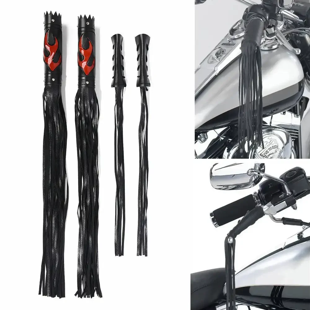 1Pair-Motorcycle-Handlebar-Tassel-Fringe-Grip-Cover-Universal-Synthetic ...