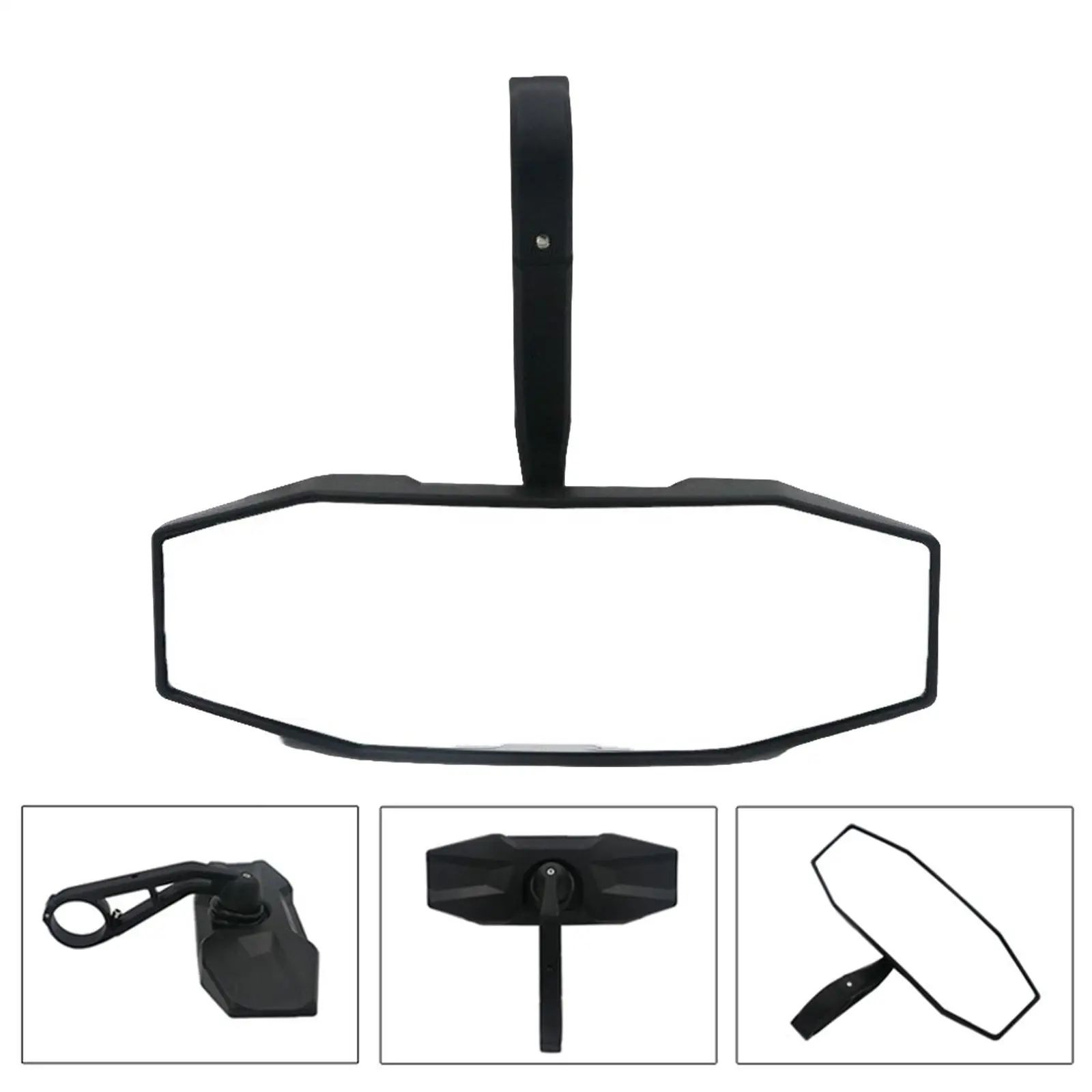 UTV Rear View Mirror for 1.75" Roll Bar Cage UTV Center Wide Rearview ...