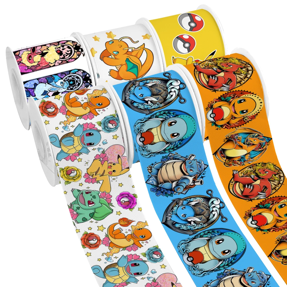 Pokemon-Japanese-Cartoon-Pikachu-Printing-Grosgrain-Ribbon-5Yards-for ...