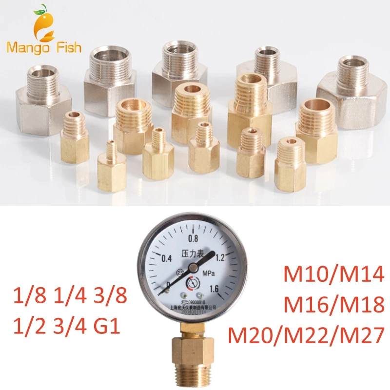 M14*1.5 M20*1.5 M10 16 22 Brass Pipe Hex Nipple Fitting Quick Coupler ...