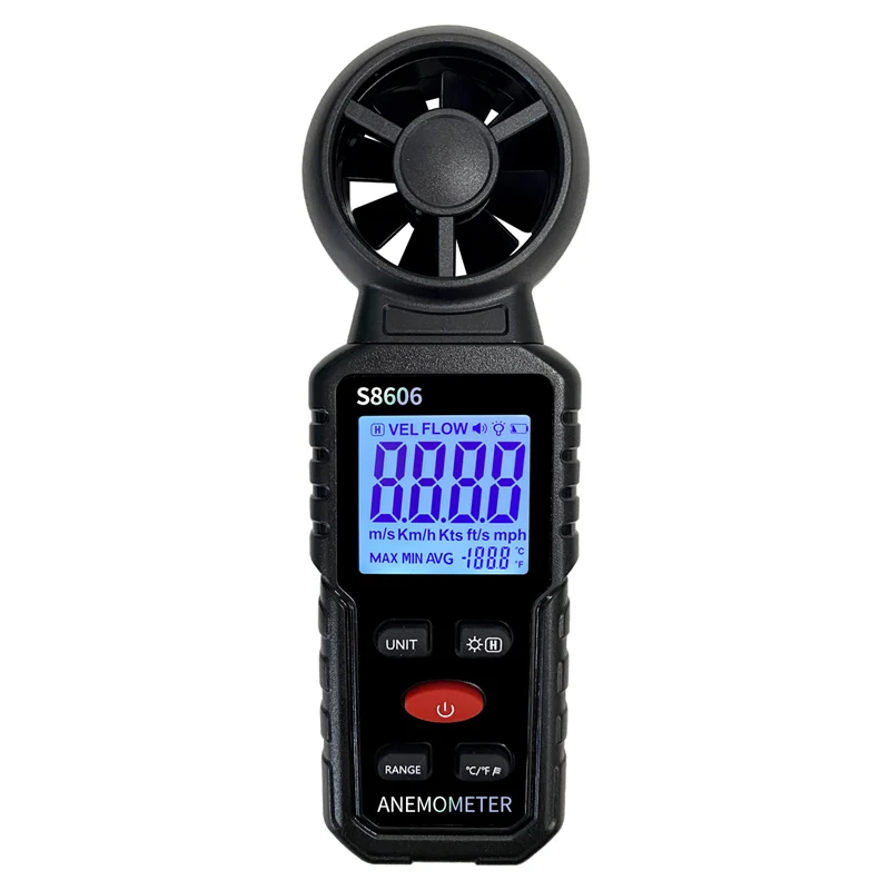 Digital anemometer, handheld anemometer, mini anemometer, wind speed ...