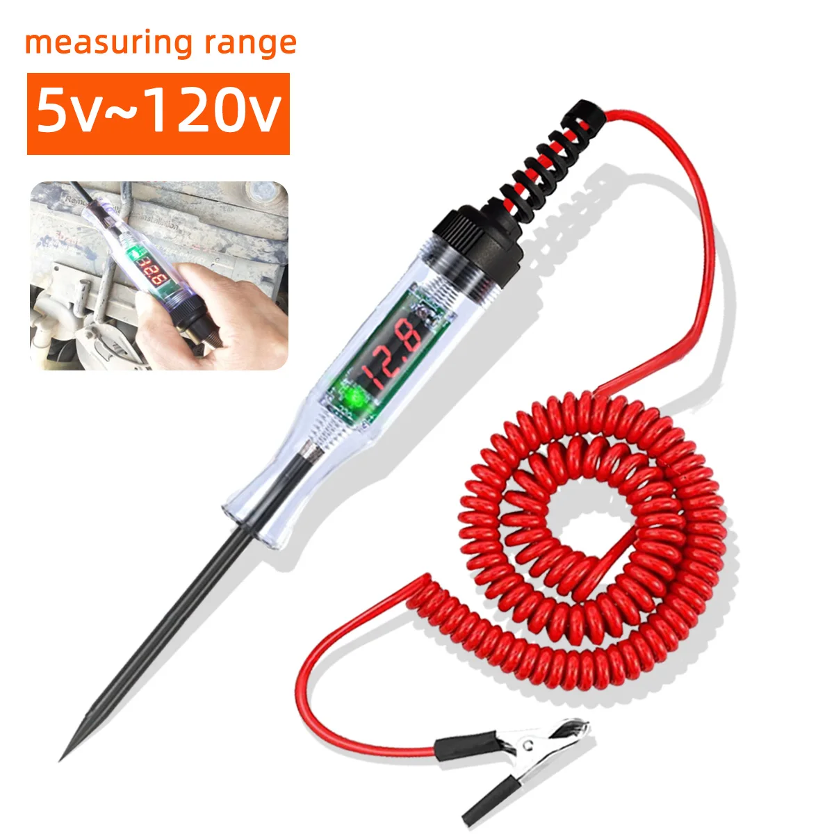 Car-Truck-Voltage-Circuit-Tester-Digital-Led-Long-Probe-Pen-Bulb ...