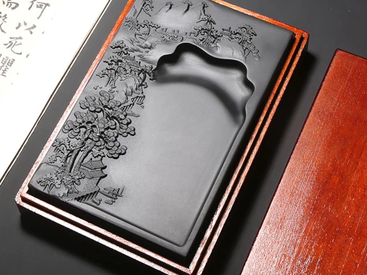 She-Ink-Stone-Boutique-Design-Rectangle-Hand-Carved-Landscape-Inkstone ...