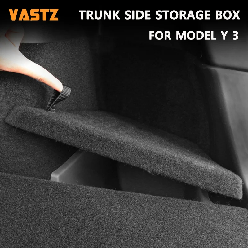 VASTZ For Tesla Model Y Rear Trunk Organizer Storage Boxes with Lids ...
