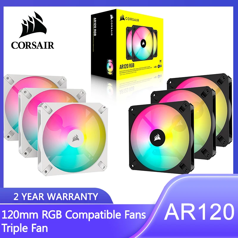 CORSAIR-iCUE-AR120-RGB-Digital-120mm-ARGB-Compatible-Fans-Triple-Fan ...