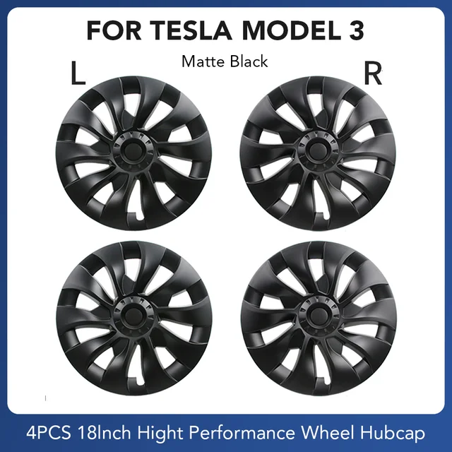 4PCS 18-Inch Wheel Cap For Tesla Model 3 Wheel Cover 2024 Performance ...