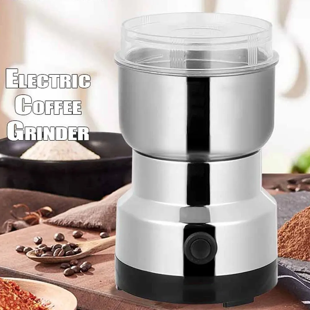 Stainless-Steel-Electric-Coffee-Bean-Grinder-Nut-Seed-Herb-Grind-Spice-Crusher-Mill-Blender-With ...