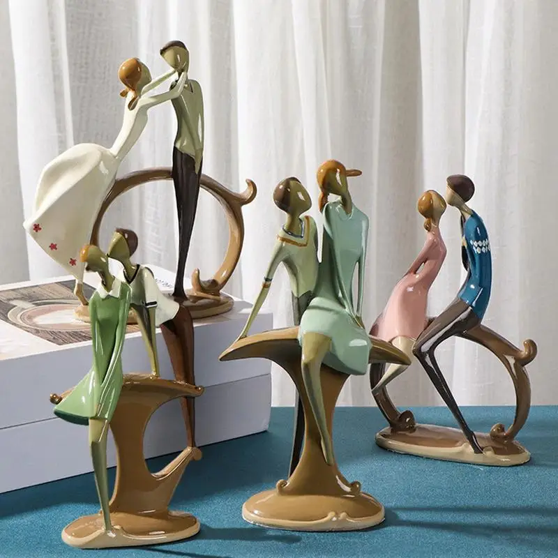 Couple Sculptures Home Decor wedding Ornament Lovers Statue Romantic ...