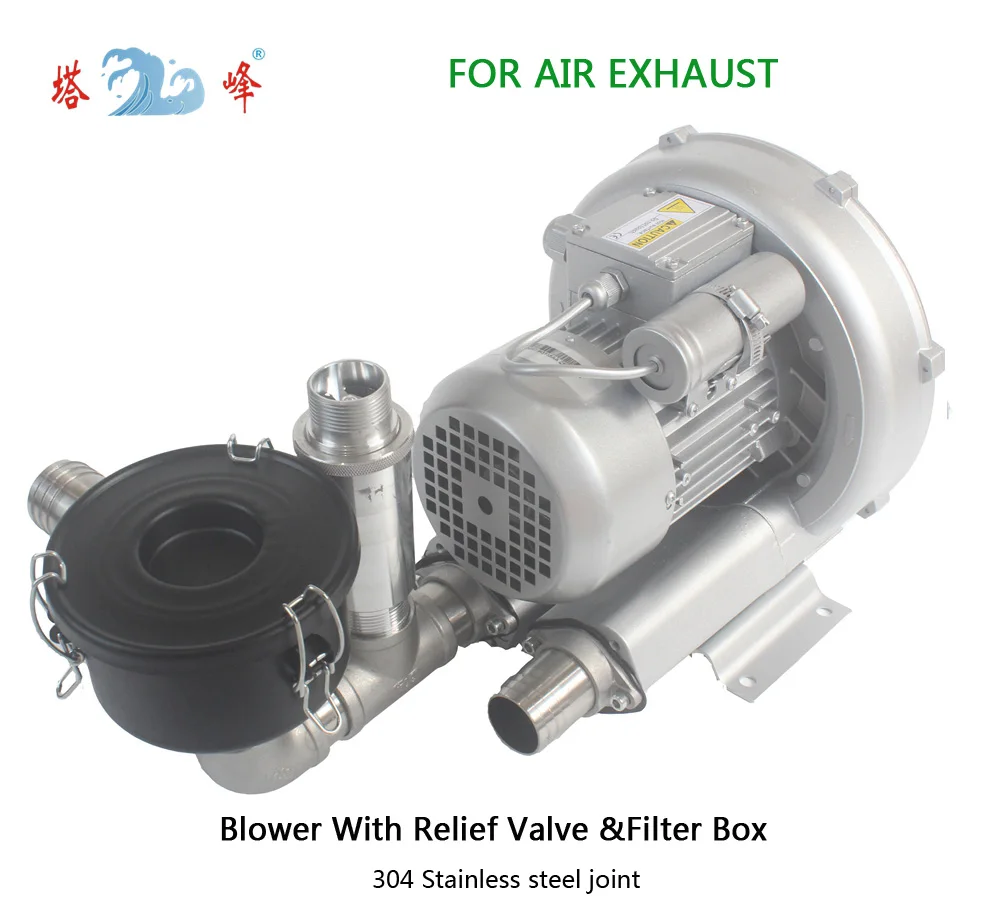 370w-triphase-small-turbo-air-suck-vacuum-blower-with-Relief-Valve-and ...