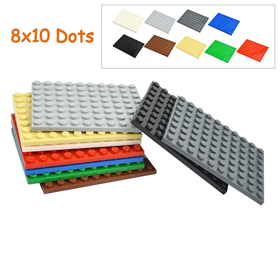 DIY-Building-Blocks-8X10-Dots-Thin-Plate-Figures-Bricks-Educational ...