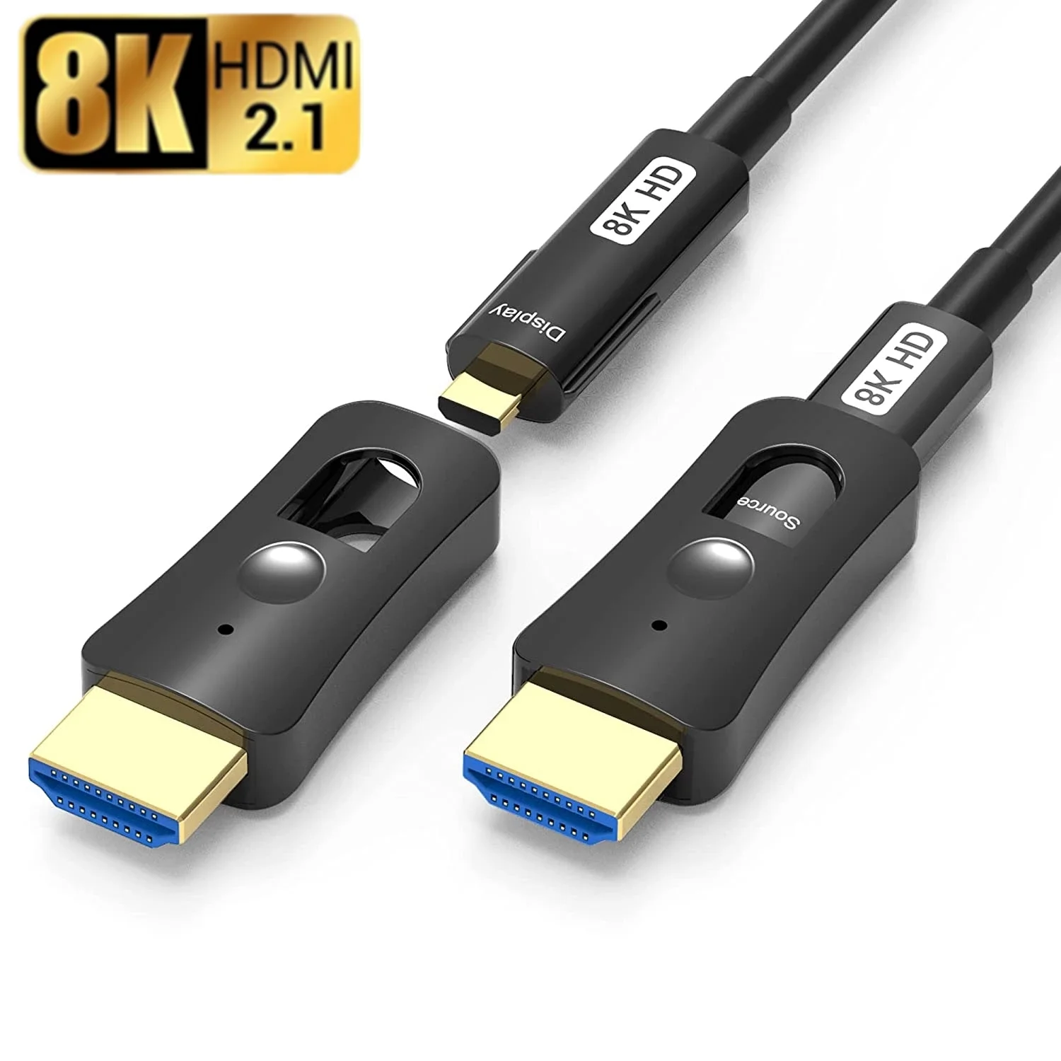 Threaded Fiber Optic Cable Hdmi-compatible 2.0 4k A To D Type Single ...