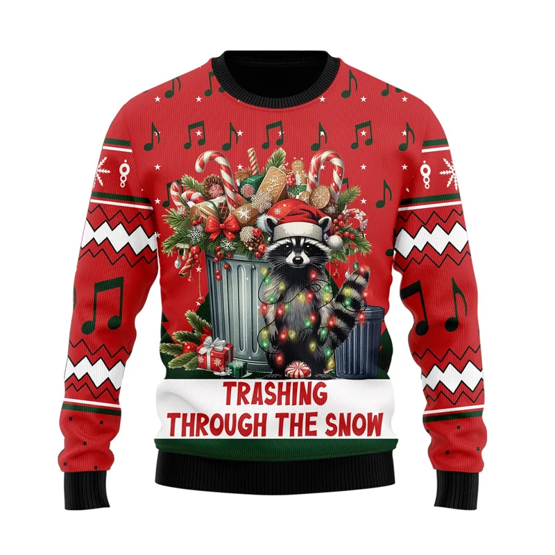 Su-ter-con-estampado-3D-para-hombre-Tops-navide-os-feos-jersey-con-gr ...