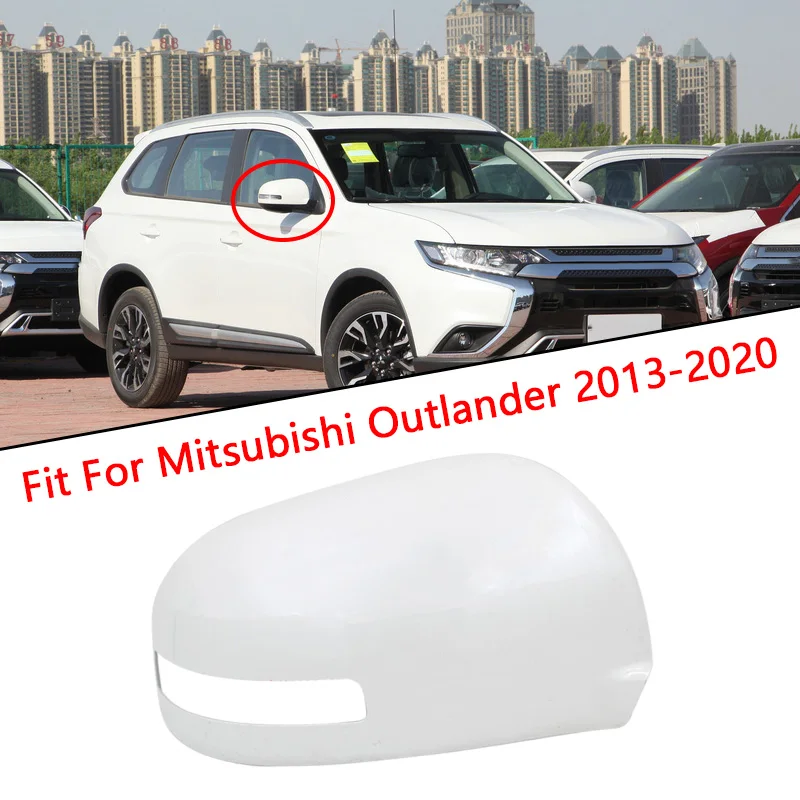 White-Car-Right-Door-Side-Rear-View-Wing-Mirror-Cover-Cap-Fit-For ...