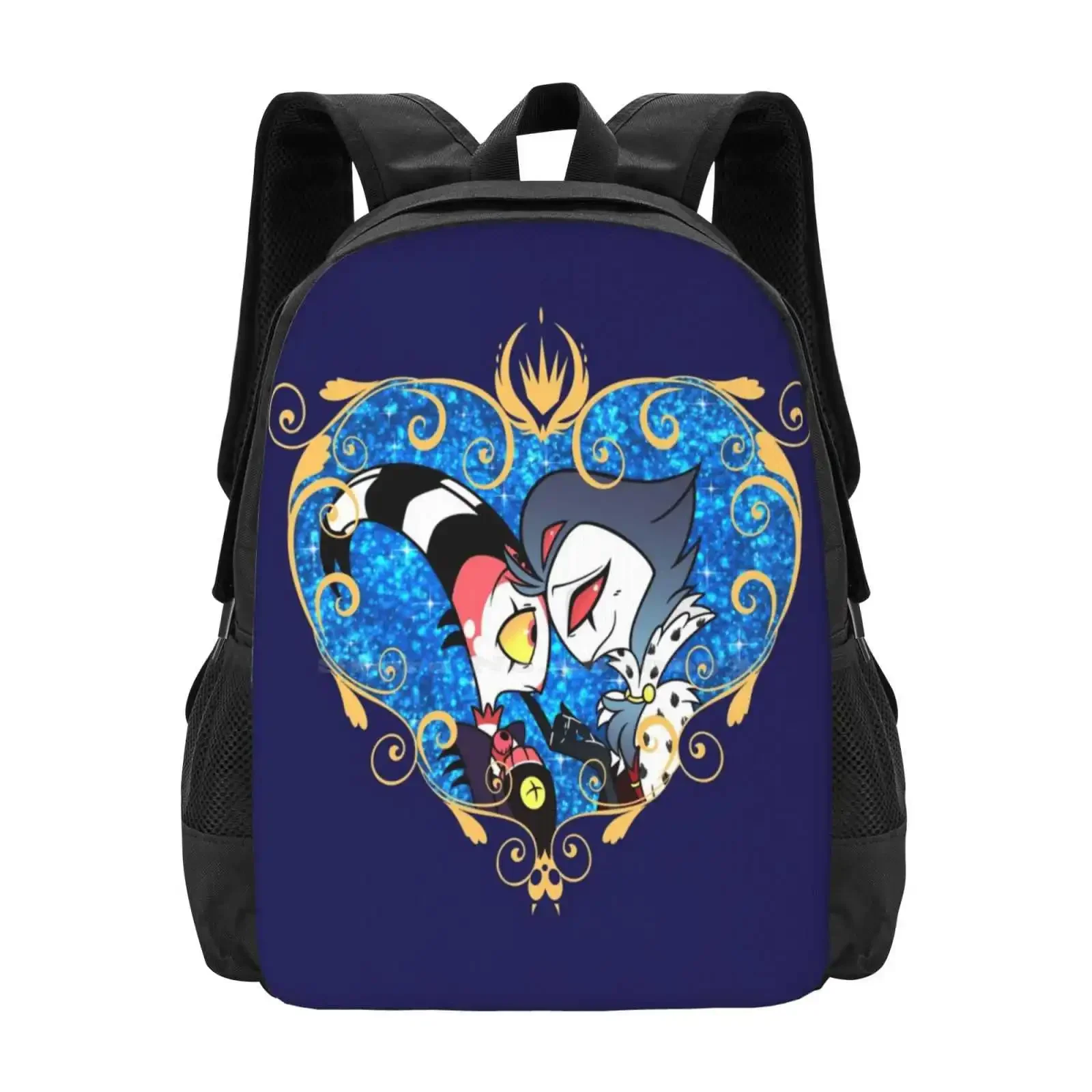 Helluva Boss Stolas And Blitzo Heart Frame Hot Sale Schoolbag Backpack ...