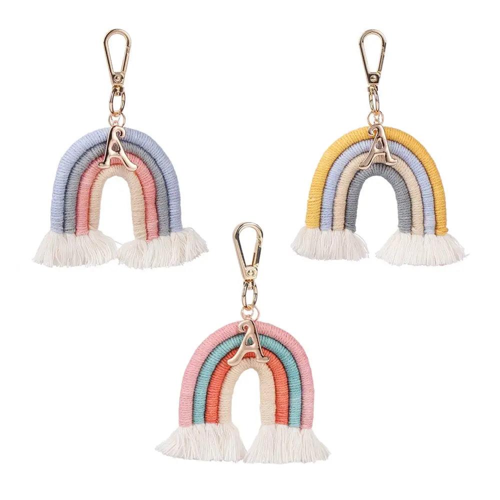 Fashion-Bohemian-Rainbow-Keychain-Ethnic-Style-Tassel-Keychain-Hand ...