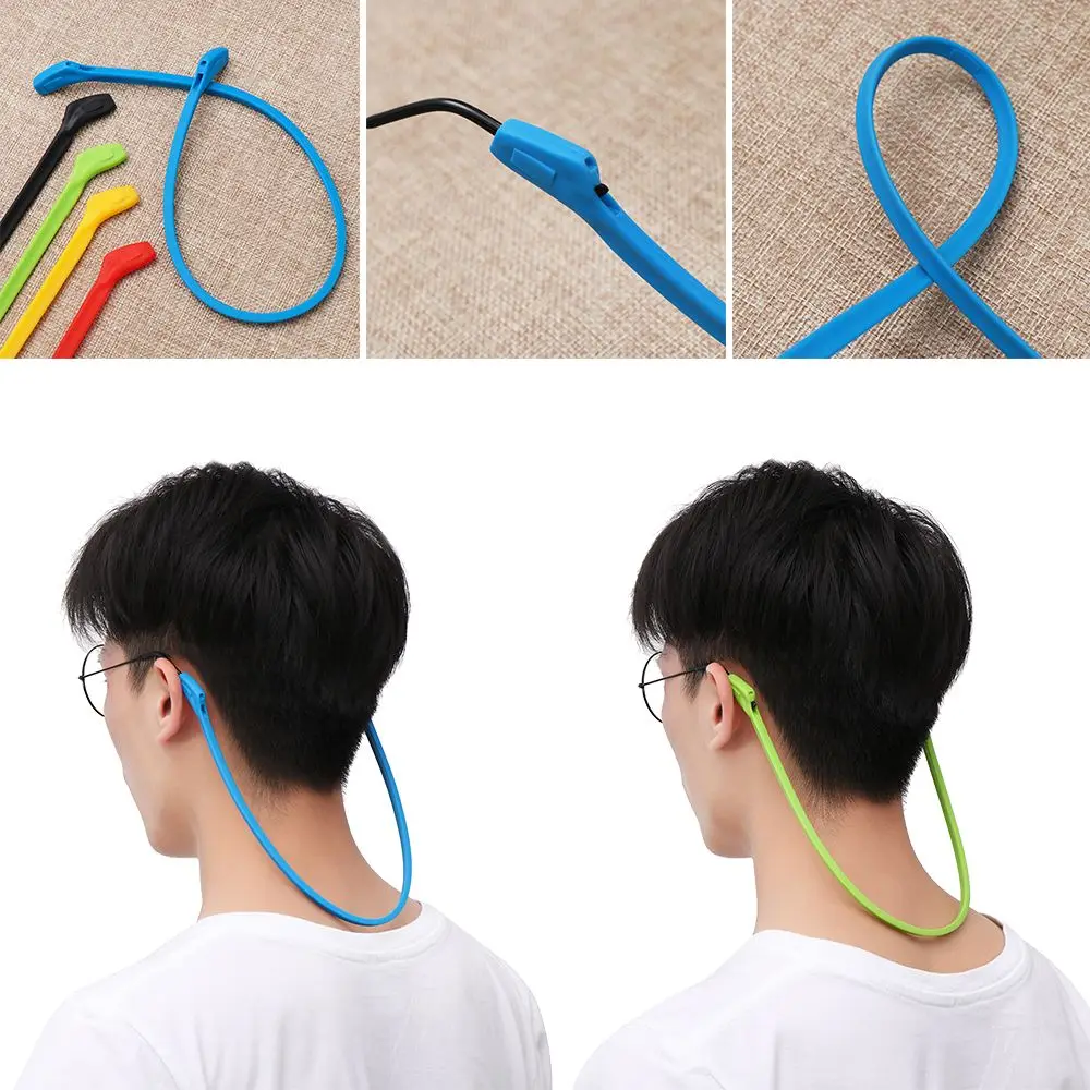 1Pcs Silicone Eyeglasses Glasses Sunglasses Strap Sports Band Cord ...