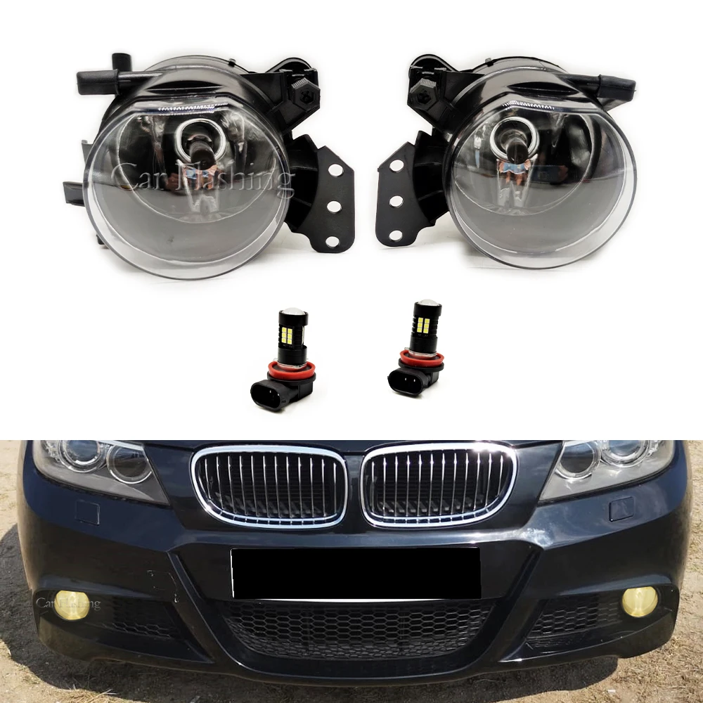 Fog-Lights-For-BMW-E60-E90-E46-E63-E61-323i-325i-525i-Headlight-LED-Fog ...