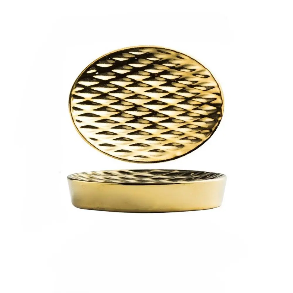 Luxury-Silver-Gold-Hammered-Ceramic-Soap-Box-Dishes-Soap-Holder-Tray ...