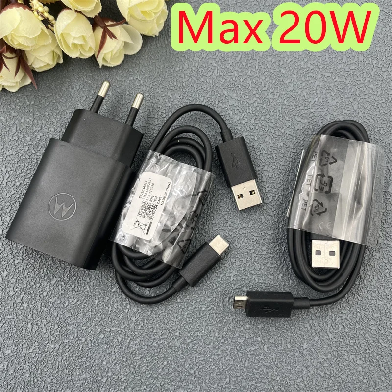 For-Motorola-Moto-20W-Turbo-Charger-Fast-Charging-EU-Plug-Power-Adapter ...