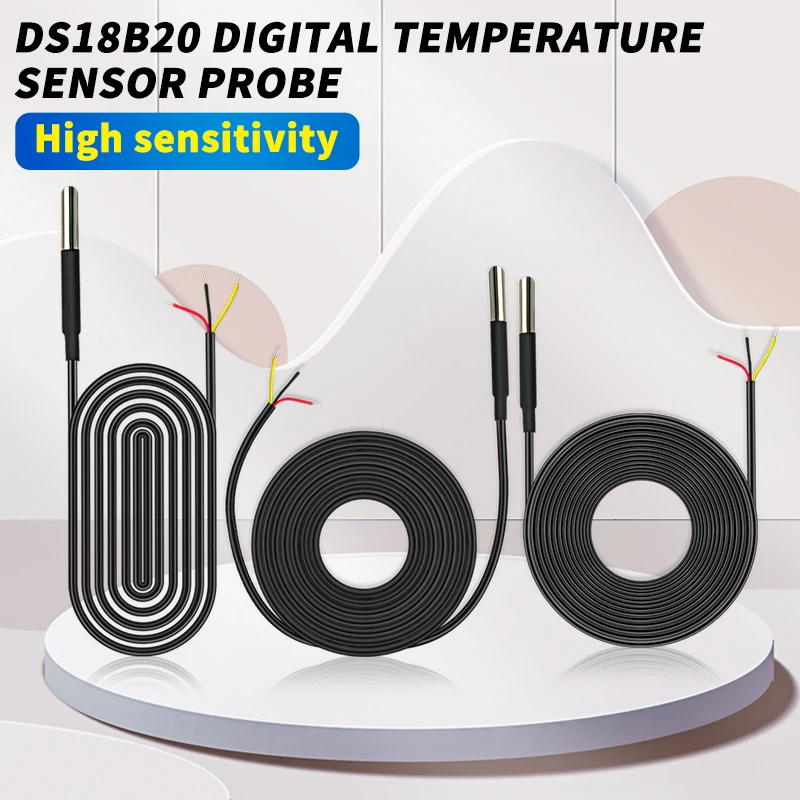 1PCS DS18B20 Temperature Probe Sensor Stainless Steel Package ...