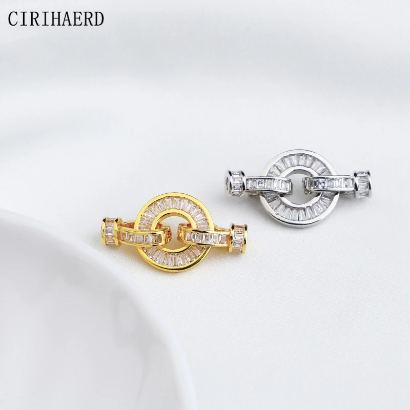 18K-Gold-Plated-Inlaid-Zircon-Round-Clasps-Ending-Buckle-For-DIY-Pearl ...