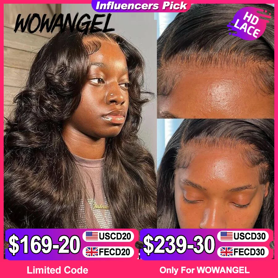 Wow Angel 250% 13x6 HD Lace Front Wig Swiss Lace Melt Skin Pre Plucked ...