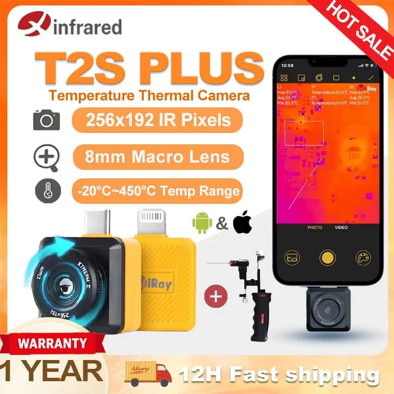 InfiRay-T2S-Plus-Thermal-Imaging-Camera-for-Phone-Floor-Heating-HVAC ...