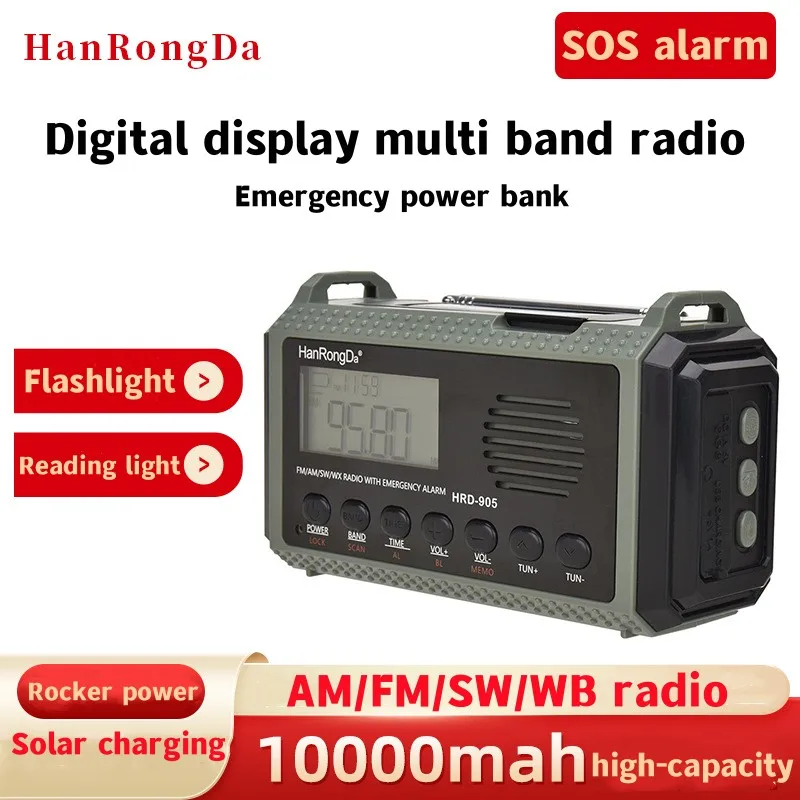 HRD-905 Radio, Disaster Prevention Emergency AM/FM/SW Multi Band Radio ...