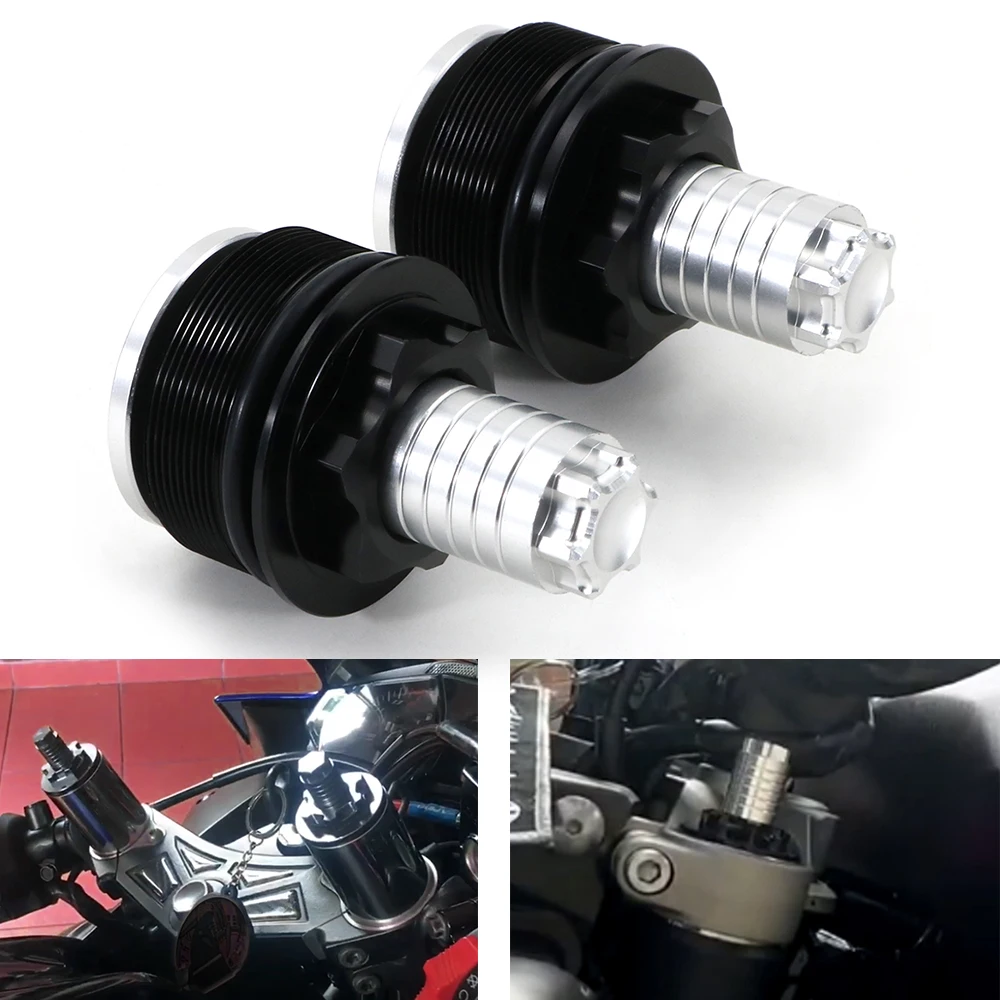 CNC-Front-Shock-Absorber-Screw-Cover-Cap-Preload-Adjusters-Fork-Bolts ...