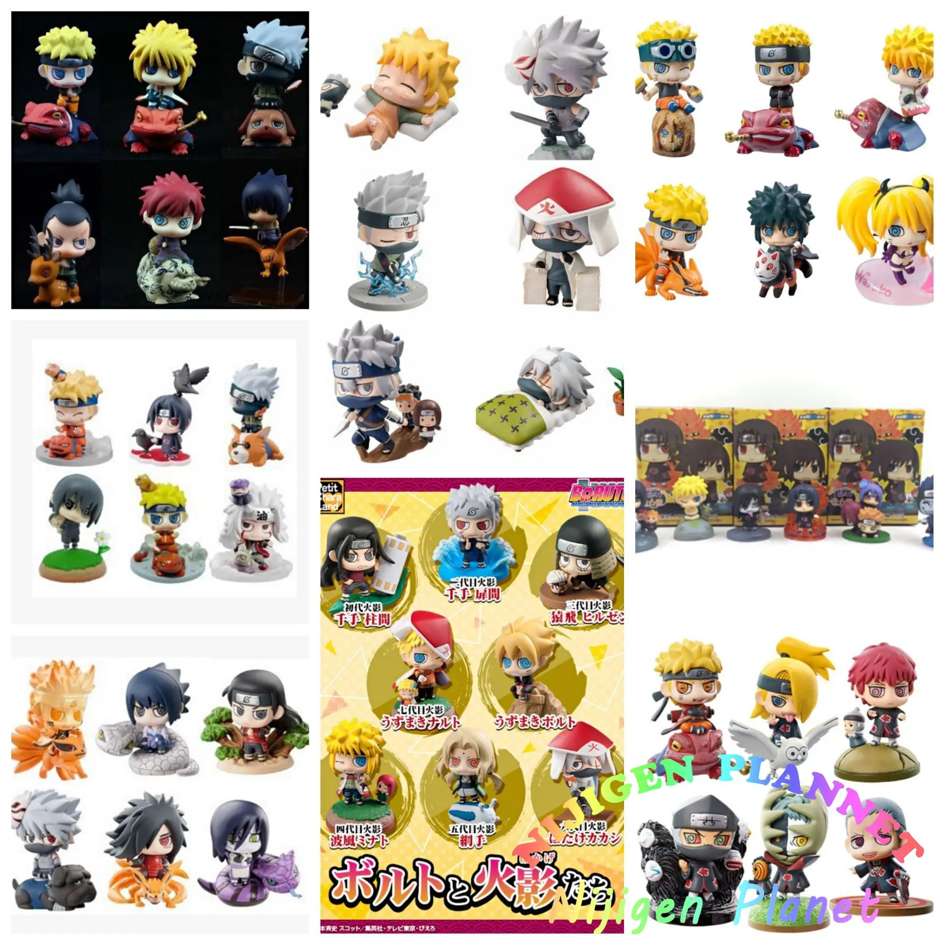 4cm 6pcs/set Anime Naruto Mini Figurine Model Toys Kakashi Deidara ...