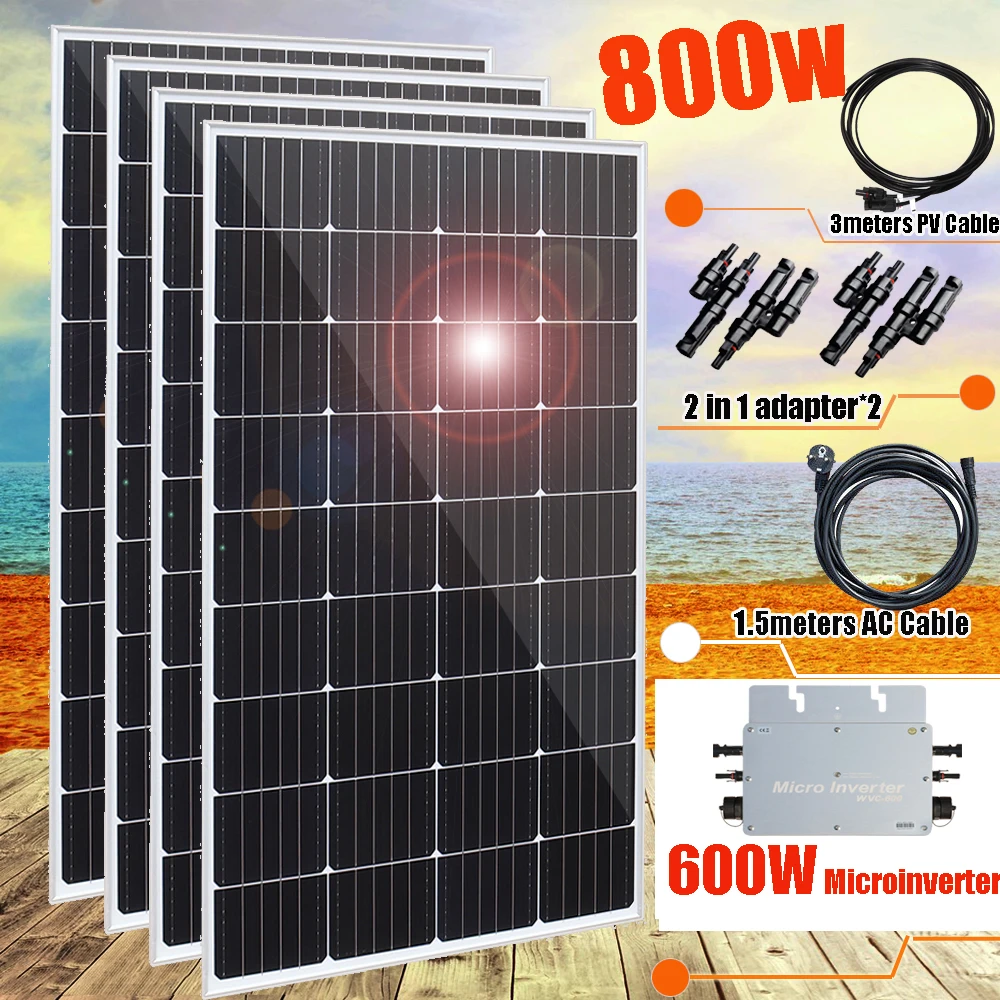 placa-solar-800w-painel-solar-vidro-fotovoltaico-painel-solar-sistema ...