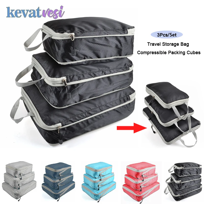 6pcs Luggage Travel Bags Packing Cubes | Packing Cubes Luggage ...