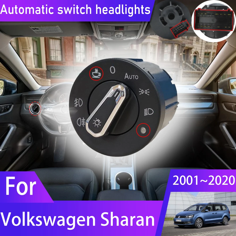 for Volkswagen VW Sharan 7M 7N 2001~2020 SEAT Alhambra Car Headlight ...