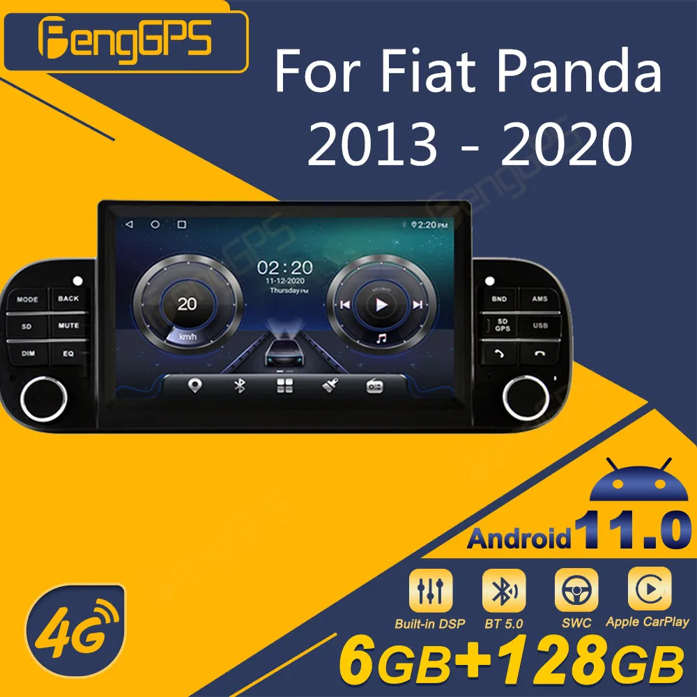 Para fiat panda 2013 2020 android rádio do carro 2din receptor estéreo autoradio multimídia ...