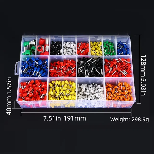 2120Pcs Európai Típusú Tubular Terminal Ve Sorozat Szigetelt Terminál ...