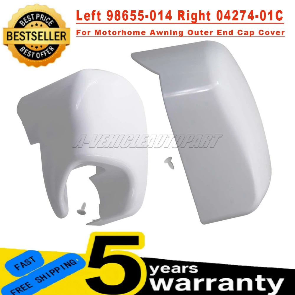 For-Fiamma-F45i-Motorhome-Awning-Outer-End-Cap-Cover-Polar-White-Left ...