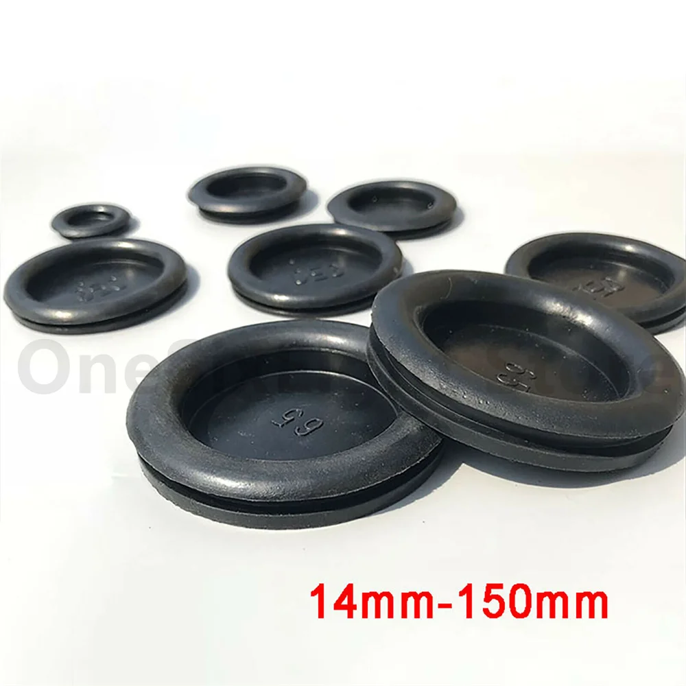 Blanking Rubber Grommets Closed Blind Grommet Plugs Bung 14mm - 150mm Black