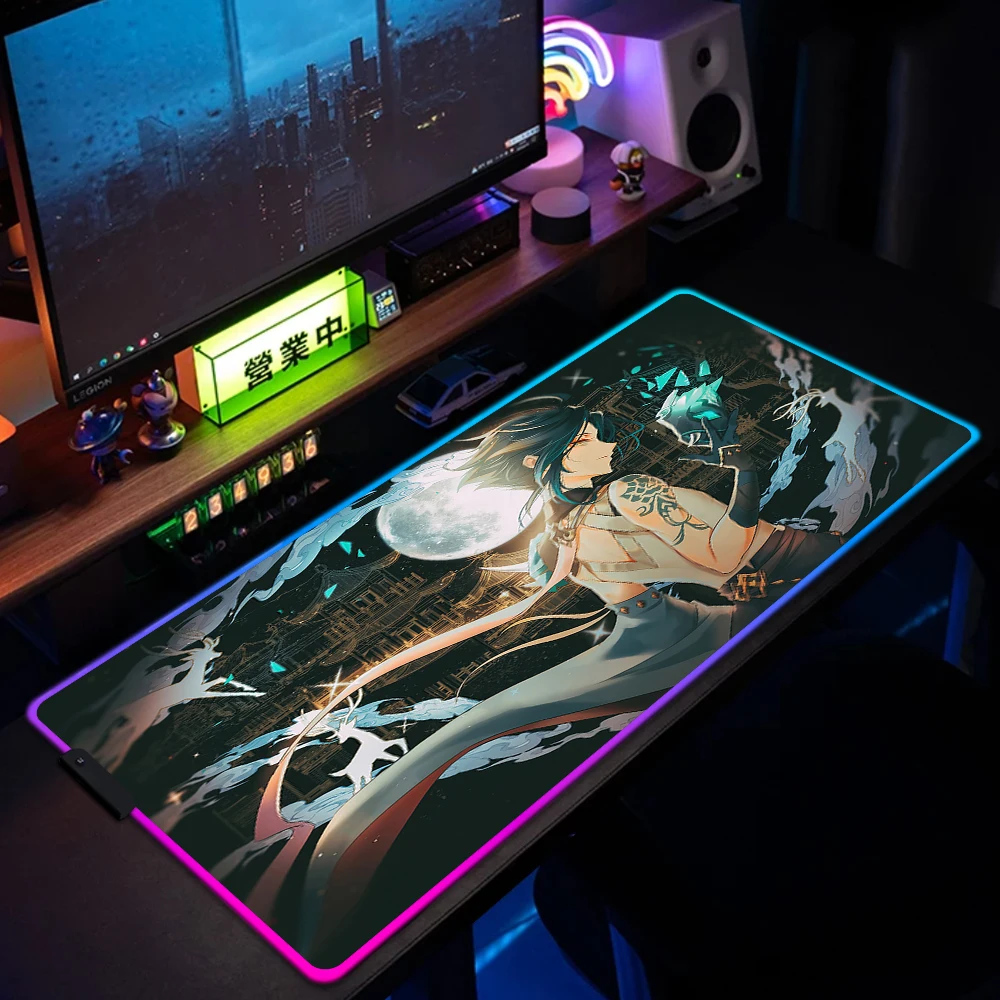Genshin-Impact-Xiao-RGB-Gaming-Mouse-Pad-Non-Slip-Colorful-Luminous ...