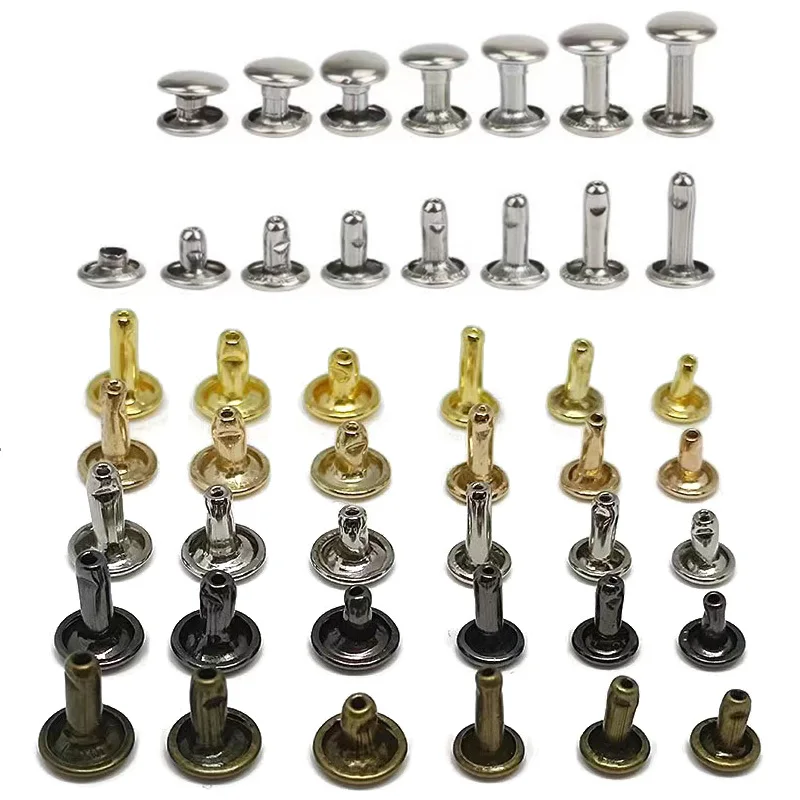 50Sets-5-12mm-Metal-Double-Cap-Rivets-Stud-Round-Nail-Rivet-For ...