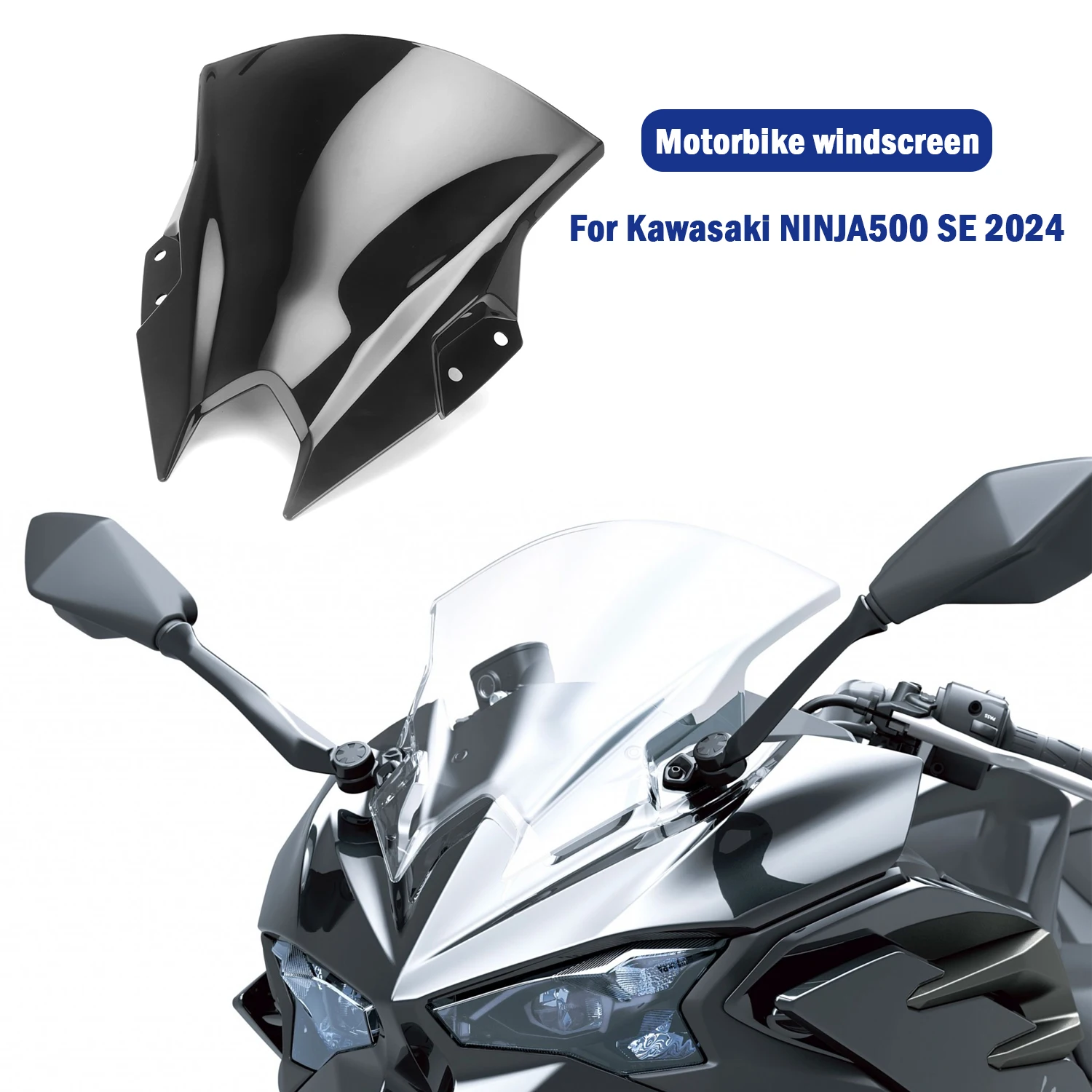 Windshield-For-Kawasaki-NINJA-500-SE-NINJA500-2024-Double-Bubble ...