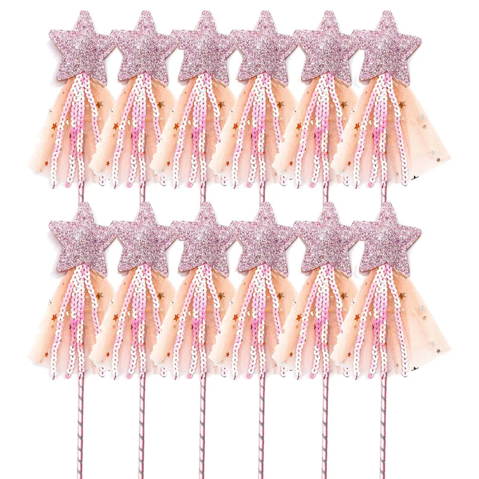 Wholesale 12/9/6/3pcs/lot Baby Girls Star Fairy Wand Tollder Sequins ...