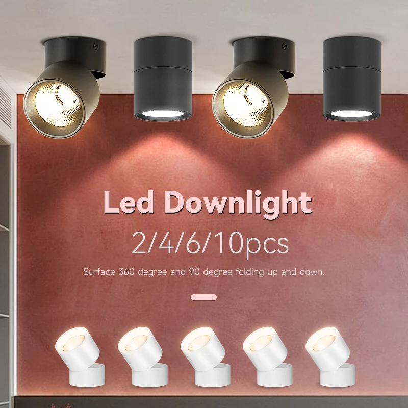 Rotatable Ceiling Spot LED Downlight Spotlights 220V Surface Mounted ...