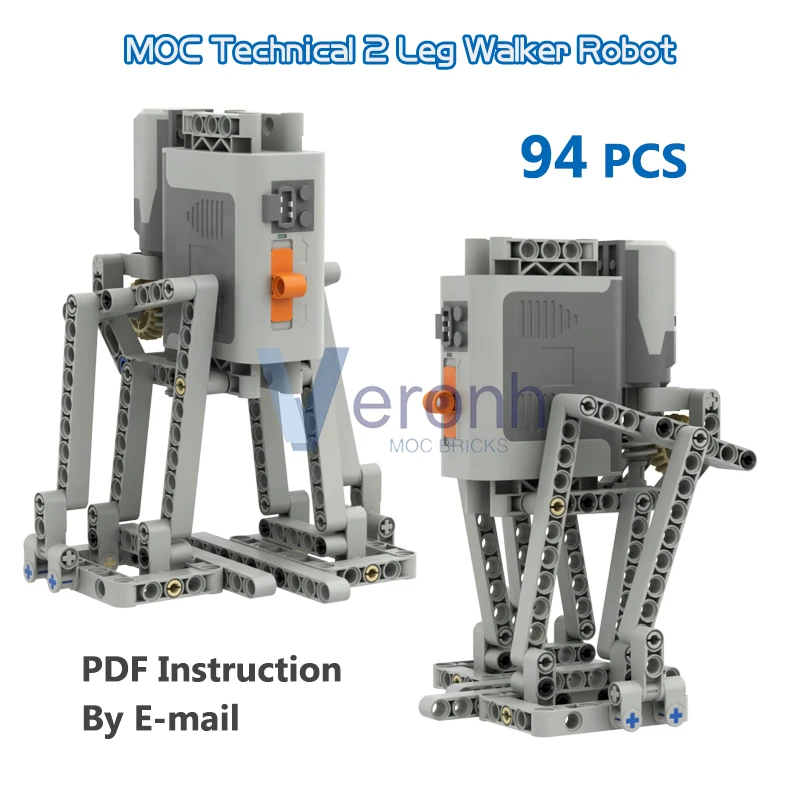 2-Leg-Walker-Robot-Model-High-Tech-Building-Blocks-Set-with-PF-Kit-MOC ...