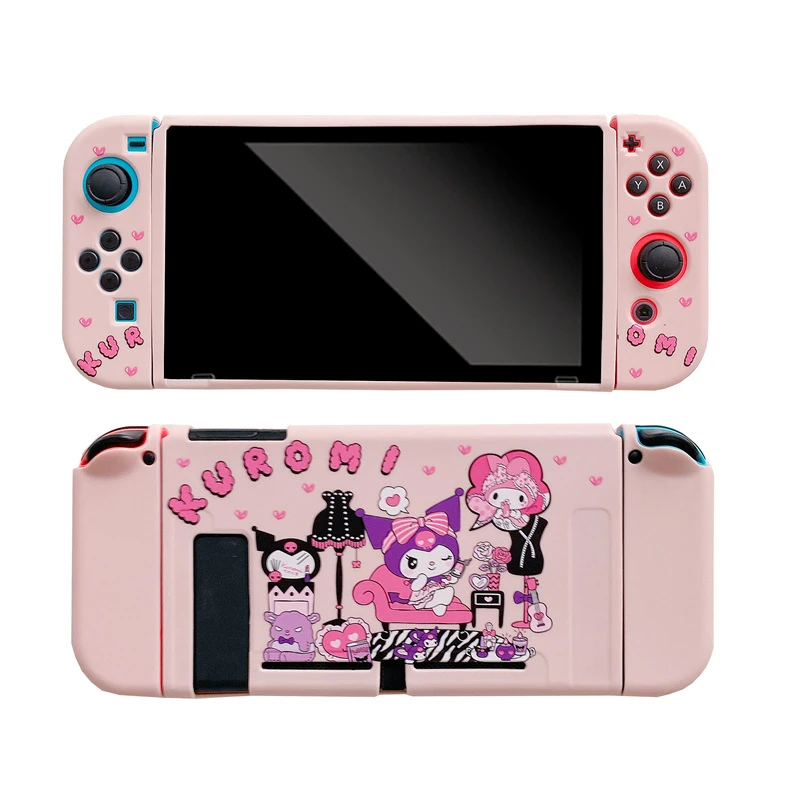 Hello Kitty Kuromi My Melody Switch Protection Shell With Kawaii Game ...