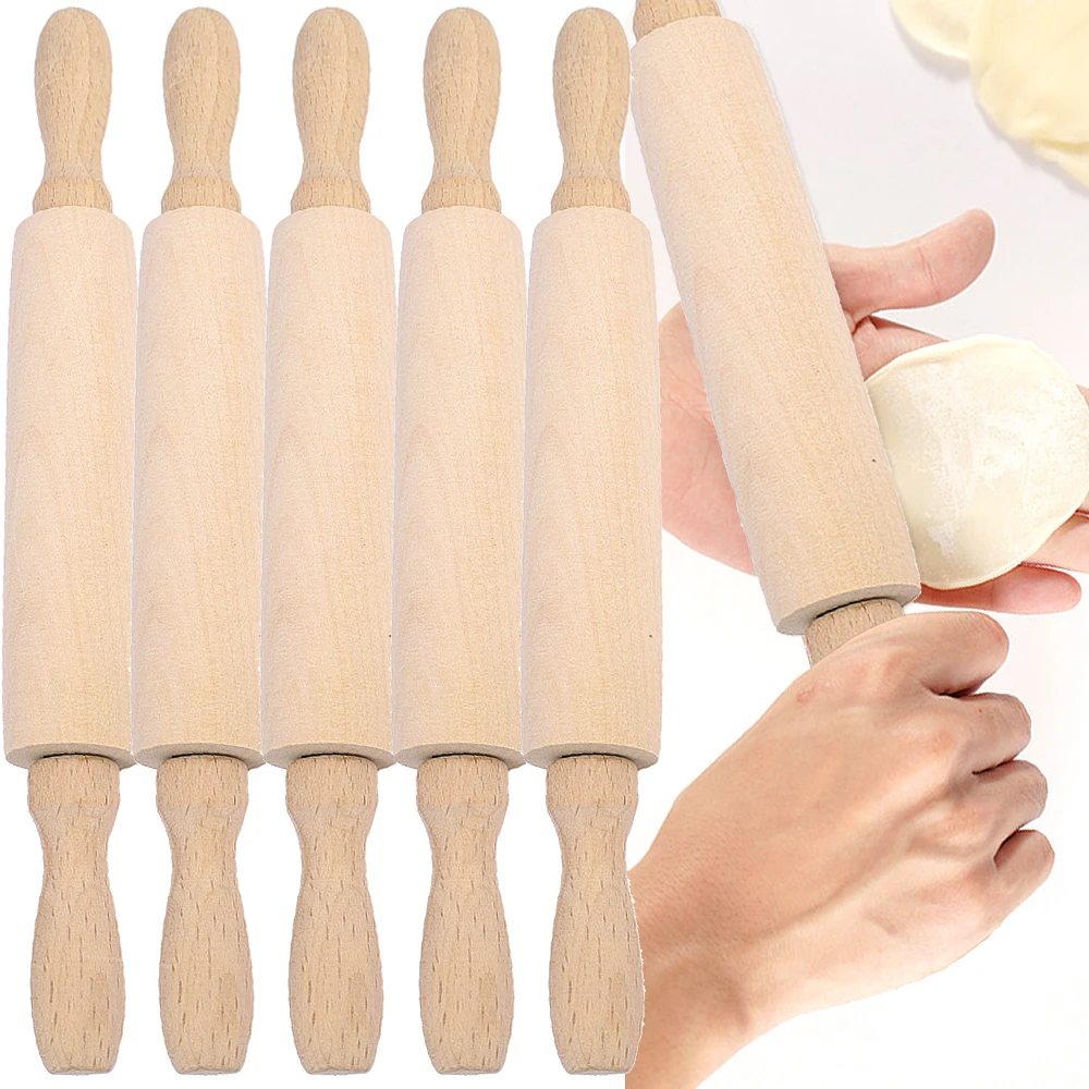 Non-Stick-Rolling-Pin-Wooden-Handle-Pastry-Dough-Flour-Roller-Home ...