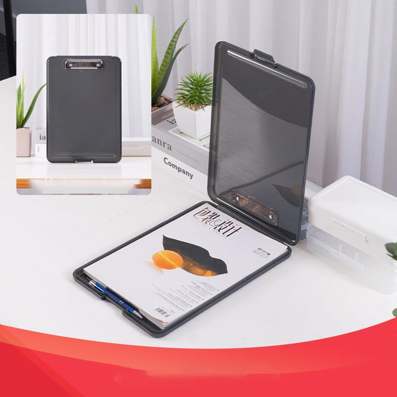 A4-Plastic-Storage-Clipboard-Box-File-Document-Clip-Case-Students ...