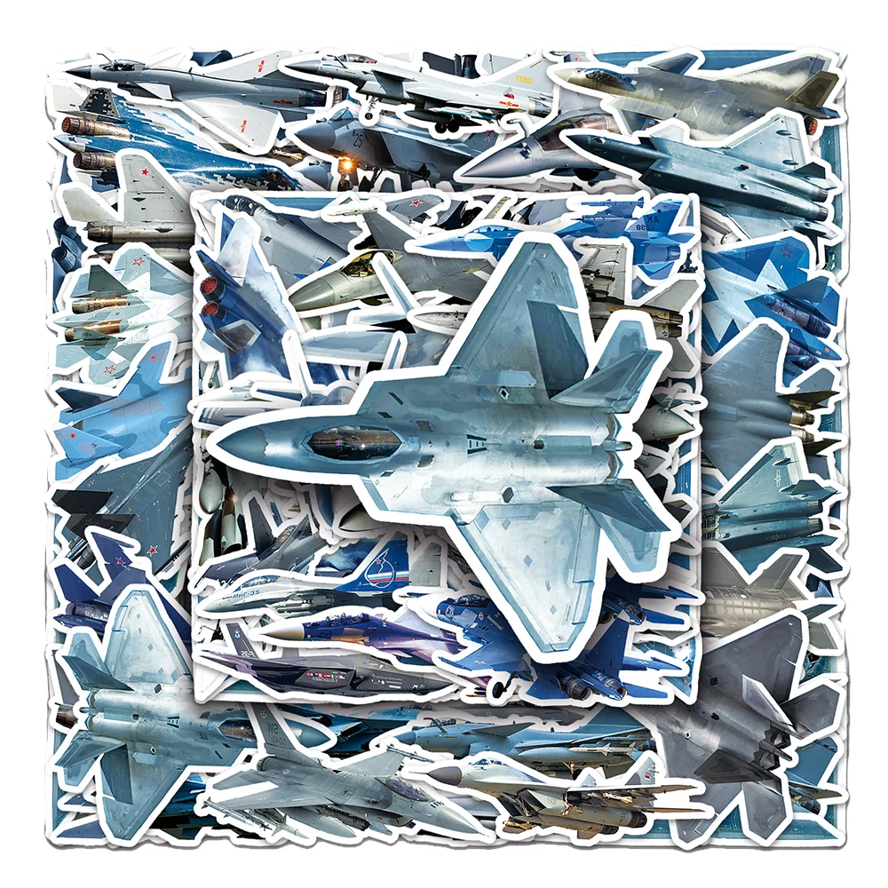 50pcs-Warplane-Fighter-Plane-Stickers-For-Laptop-Stationery-Phone-Cup ...