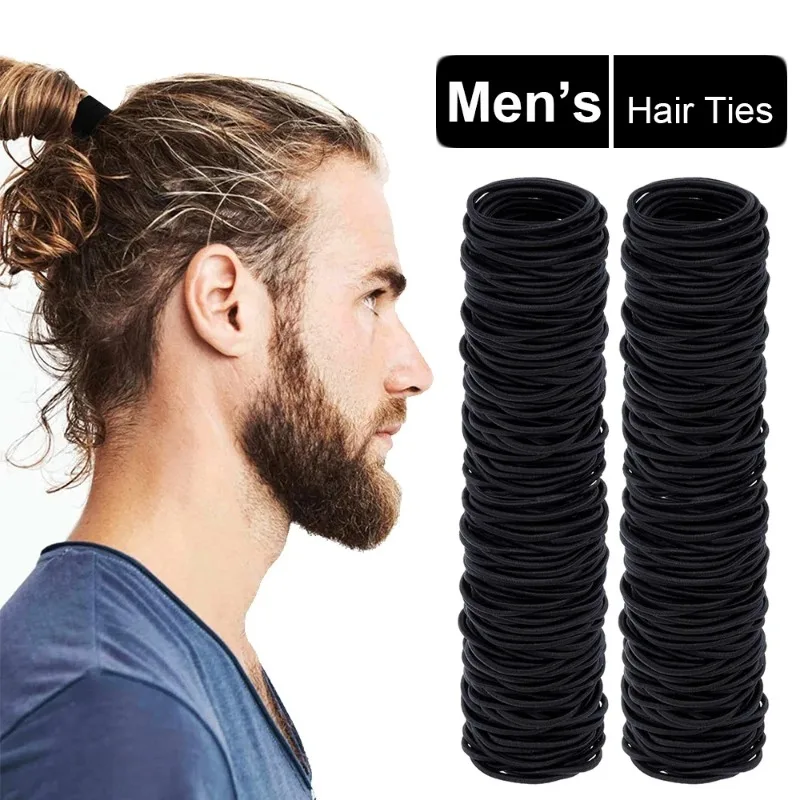 30/50/100pcs/set Black Hair Ties for Men Woman No Damage No Breakage ...