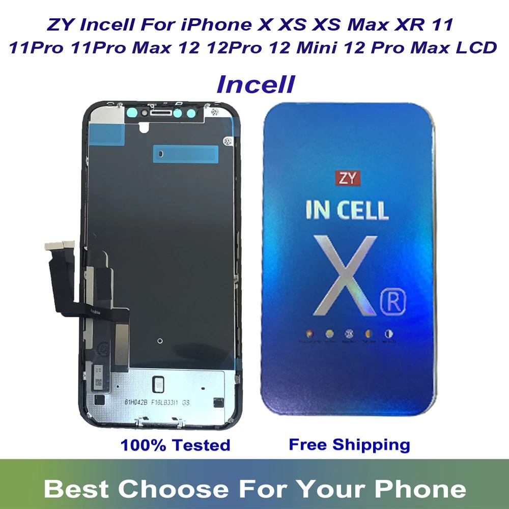 Incell LCD Display ZY For iPhone X XS XR Xsmax 11 Pro 12 Pro Max 12 Mini 13 Touch Screen ...