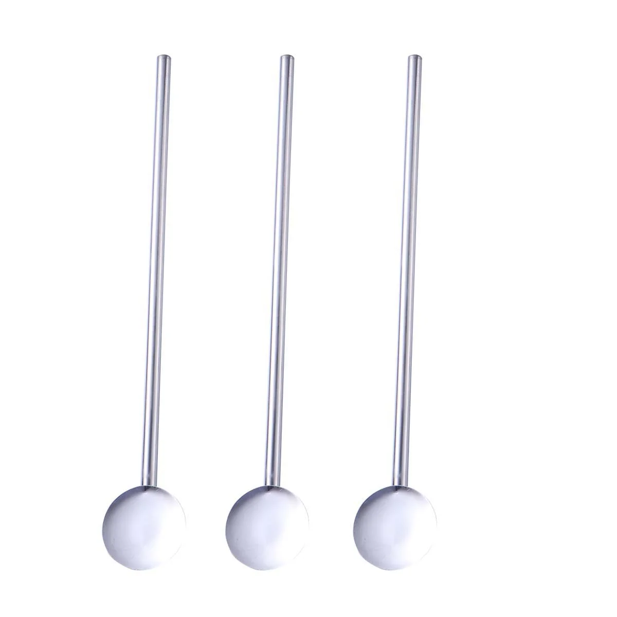 6-Pcs-Pack-Stainless-Steel-Round-Shape-Metal-Drinking-Spoon-Straw ...